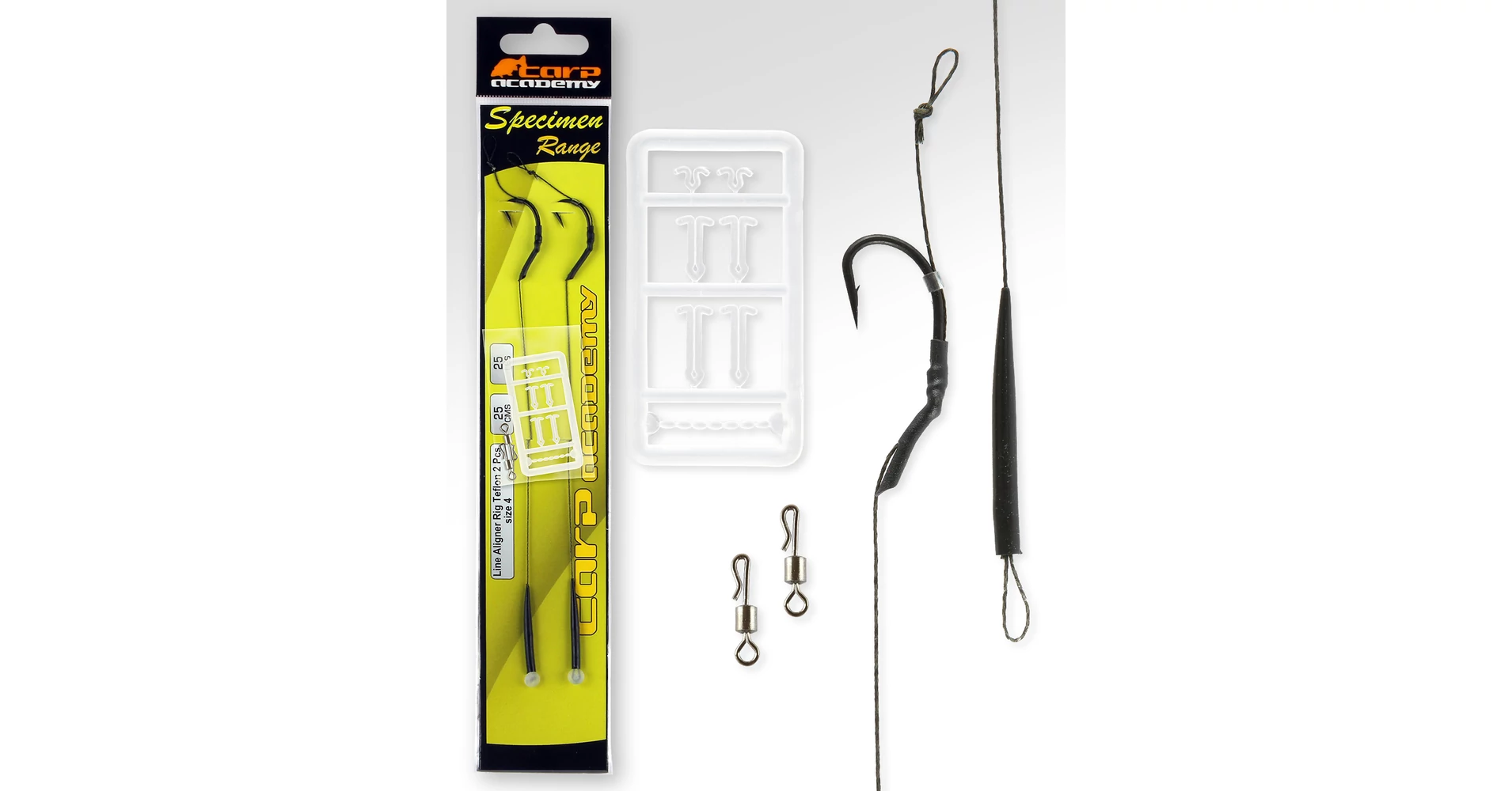 CARP ACADEMY Line Aliger Rig Teflon 2db/cs 4-es méret előkötött ...