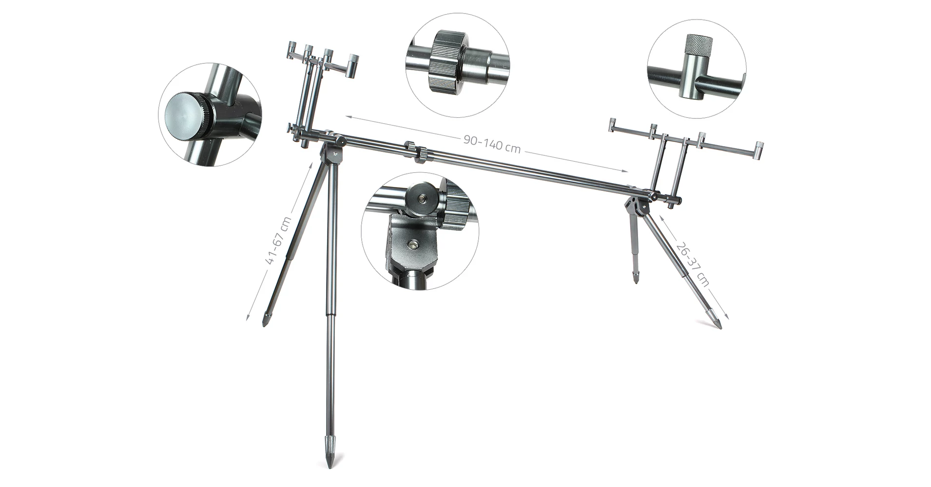 CARP ACADEMY Alcatraz Rod Pod Silver - Rod Pod, Tri Pod